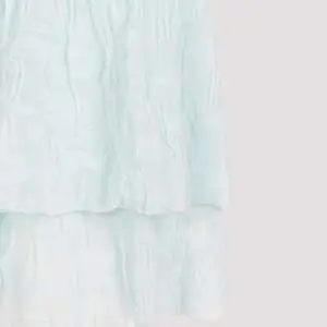 Bottega Veneta Ribbed Cotton Blend Midi Skirt With Flounces