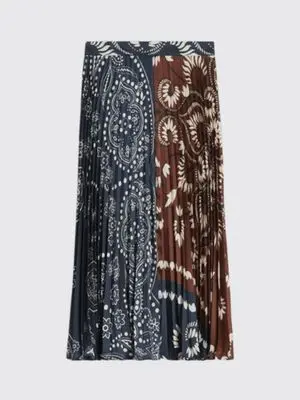Max Mara Pleated Midi Skirt With Paisley Print