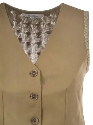 Max Mara Tailored Linen And Knit Waistcoat