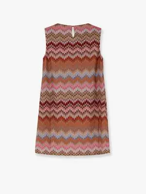 Missoni Sleeveless Crew-neck Viscose Dress - Multicolor