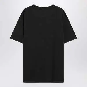 Attico Washed Cotton T-shirt With Shaped Hem