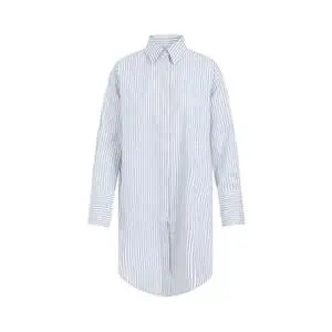 Victoria Beckham Organic Cotton Striped Wrap Front Blouse