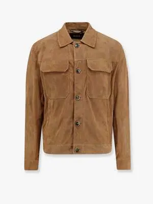 BOSS Merfo Perforated Suede Jacket