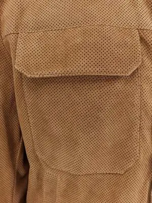 BOSS Merfo Perforated Suede Jacket