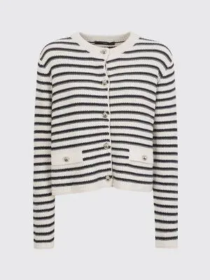 Max Mara Striped Button-front Cardigan - Cream