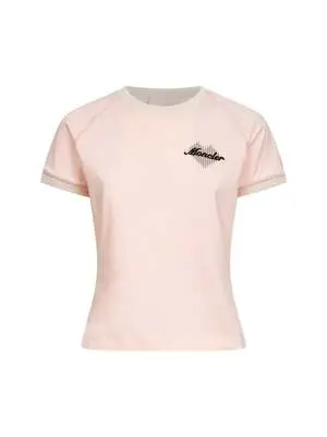 Moncler Light Pink Stretch Jersey Logo T-shirt - Multicolor