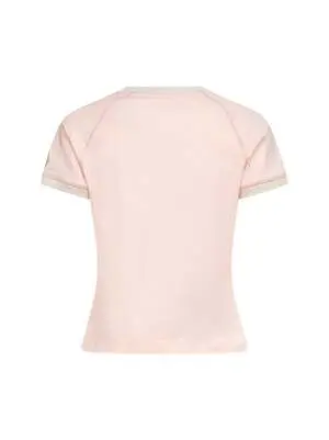 Moncler Light Pink Stretch Jersey Logo T-shirt - Multicolor