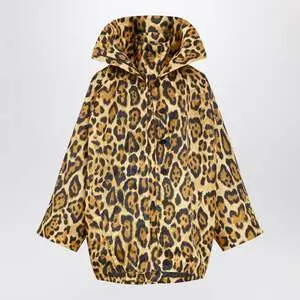 Alaïa Ocelot-print Layered Twill Coat - Brown