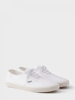 Prada Leather Lace-up Sneakers - White
