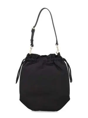 VIVIENNE WESTWOOD Viscose Orb Detail Bucket Bag - Black