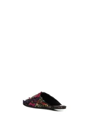 Dries Van Noten Embellished Satin Flat Mules
