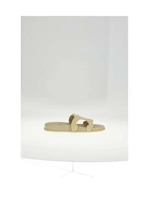 Celine Triomphe Slide Sandals - Cream
