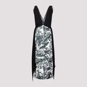 Bottega Veneta Printed Silk Long Dress