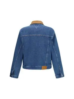 Bottega Veneta Intreccio Denim Jacket - Blue