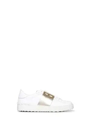Valentino Garavani White Calfskin Open Sneakers - Multicolor