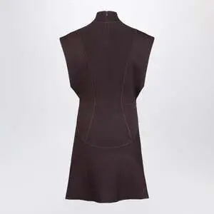 Alaïa Aubergine Silk Knit Dress