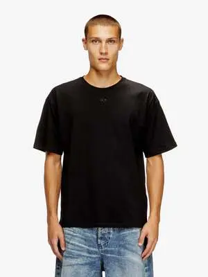 DIESEL® Cotton T-shirt With Embroidered Logo On The Front - Multicolor