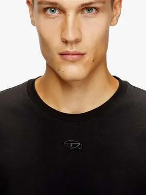 DIESEL® Cotton T-shirt With Embroidered Logo On The Front - Multicolor