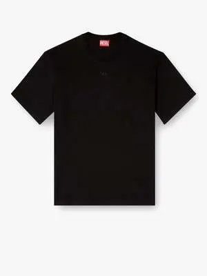 DIESEL® Cotton T-shirt With Embroidered Logo On The Front - Multicolor