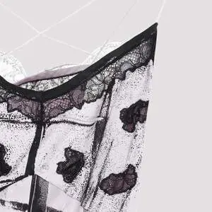 MAISON MARGIELA Silk Midi Dress With Lace Trim