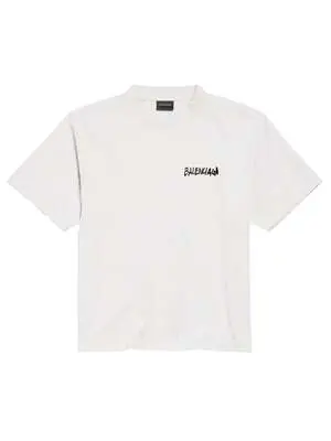 Balenciaga Medium Fit Jersey T-shirt - White