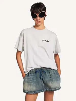 Balenciaga Medium Fit Jersey T-shirt - White