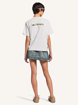 Balenciaga Medium Fit Jersey T-shirt - White