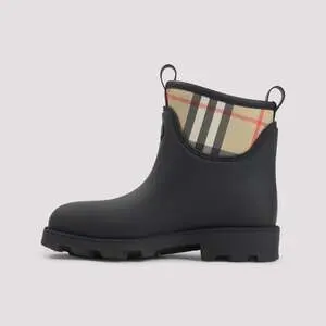Burberry Marsh Stamp Low Rubber Boots - Black