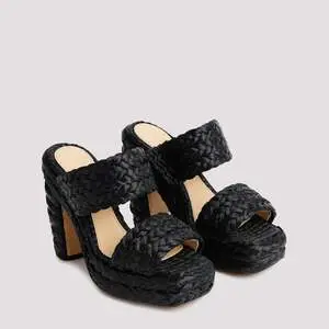 Bottega Veneta Raffia Braided Platform Sandals