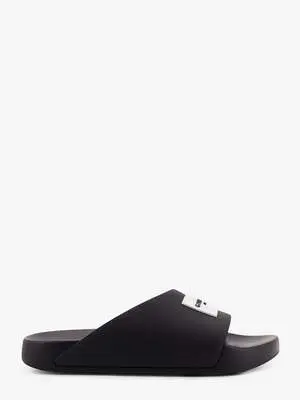 Givenchy Rubber Slide With Logo Lettering Patch - Black