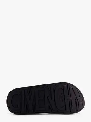 Givenchy Rubber Slide With Logo Lettering Patch - Black