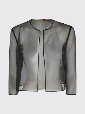 Max Mara Max Mara Studio Sheer Black Top Black