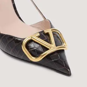 Valentino Garavani Slingback Pumps With V-logo Detail