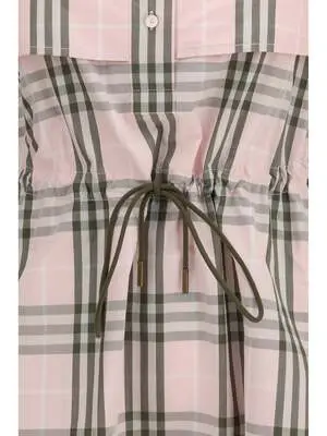 Burberry Check Cotton Dress - Pink