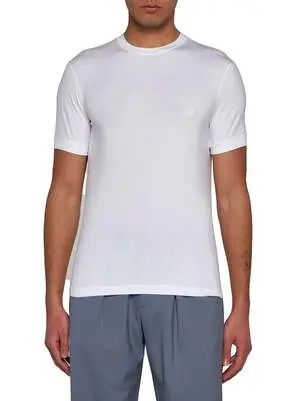Giorgio Armani Icon Crew Neck T-shirt In Stretch Viscose Jersey