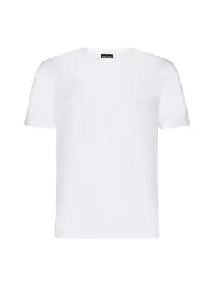 Giorgio Armani Icon Crew Neck T-shirt In Stretch Viscose Jersey - Multicolor