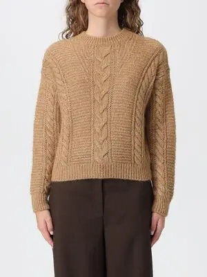 Max Mara Camel Cable Knit Sweater - Brown
