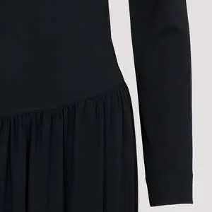 LANVIN Ls Drape Midi Dress