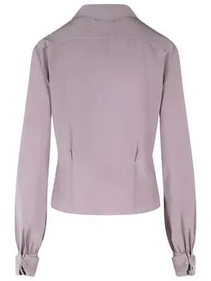 MAISON MARGIELA Long Sleeve Silk Shirt - Multicolor