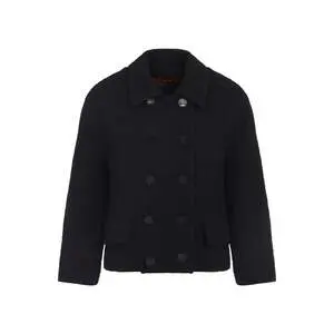 Gucci Double-breasted Boucle Jacket - Black