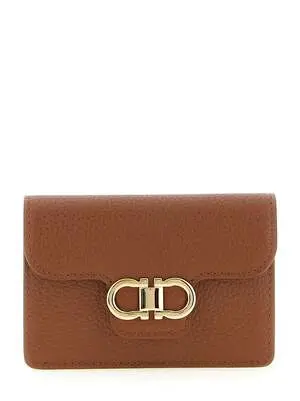 FERRAGAMO Gancini Keyring - Brown