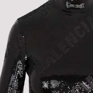 Balenciaga Sequin Embellished Turtleneck Dress