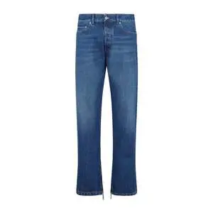 Off-White Skate Jeans With Zipped Cuffs - Blue