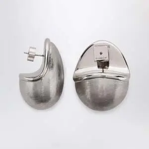 Jacquemus Sculptural Oval Earrings - Silver