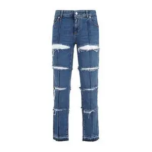 Alexander McQueen Stone Wash Cotton Jeans