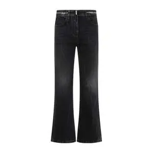 Givenchy Cotton Denim Pants With Metal Chain Detail