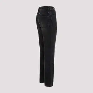 Givenchy Cotton Denim Pants With Metal Chain Detail
