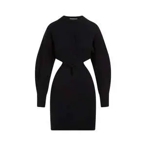 Alexander McQueen Wool & Cashmere Mini Dress - Black