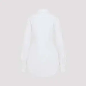 JEAN PAUL GAULTIER White Cotton Shirt With Flocked Logos