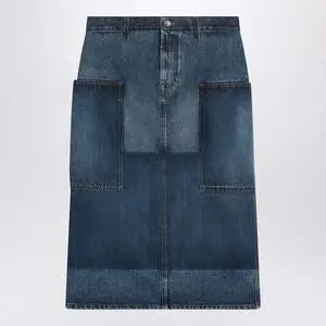 Gucci Patchwork Denim Skirt - Blue
